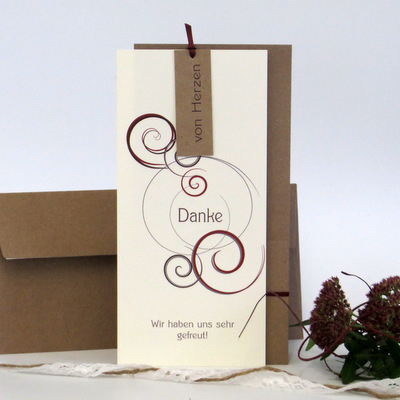 Danksagung "Kringel" rot - kartencrew.de