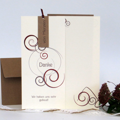 Danksagung "Kringel" rot - kartencrew.de